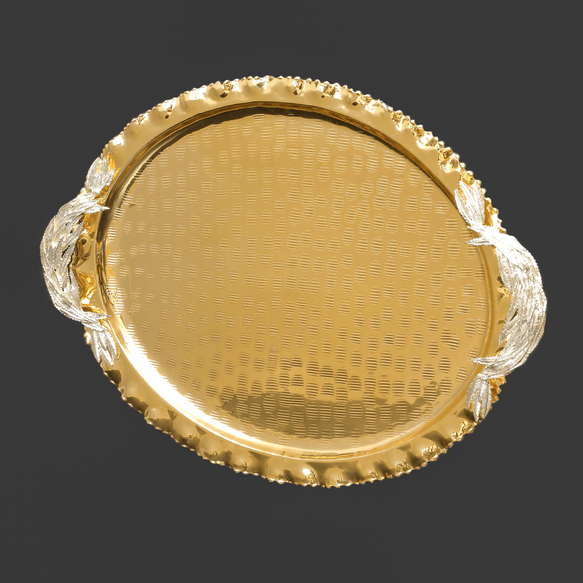 Gold Turkish Ottoman Oval Tea Serving Tray Copper HandMade – Turkish ...